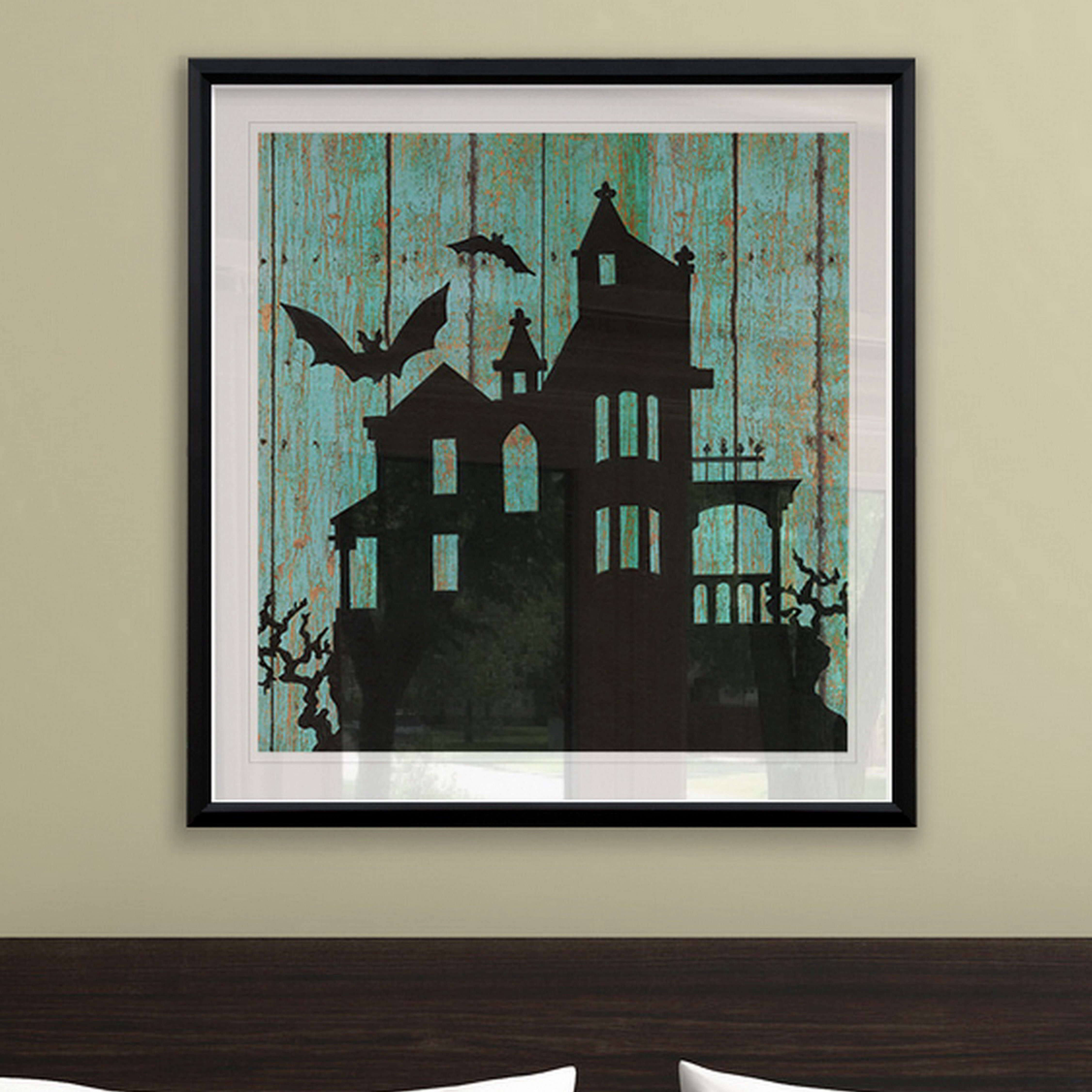 The Holiday Aisle® Haunted House - Picture Frame Print | Wayfair