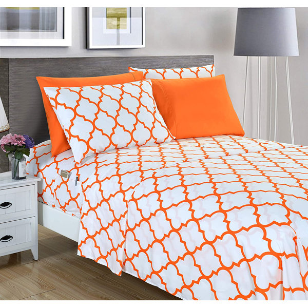 Navy-blue-patterned-sheets | Wayfair