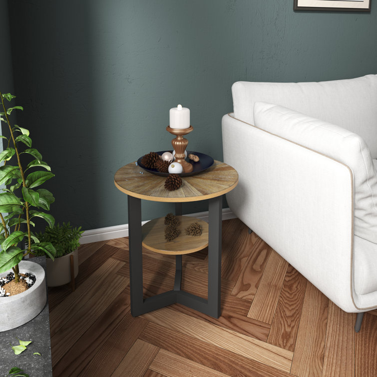 17 Stories Solid Wood 3 Legs End Table & Reviews | Wayfair