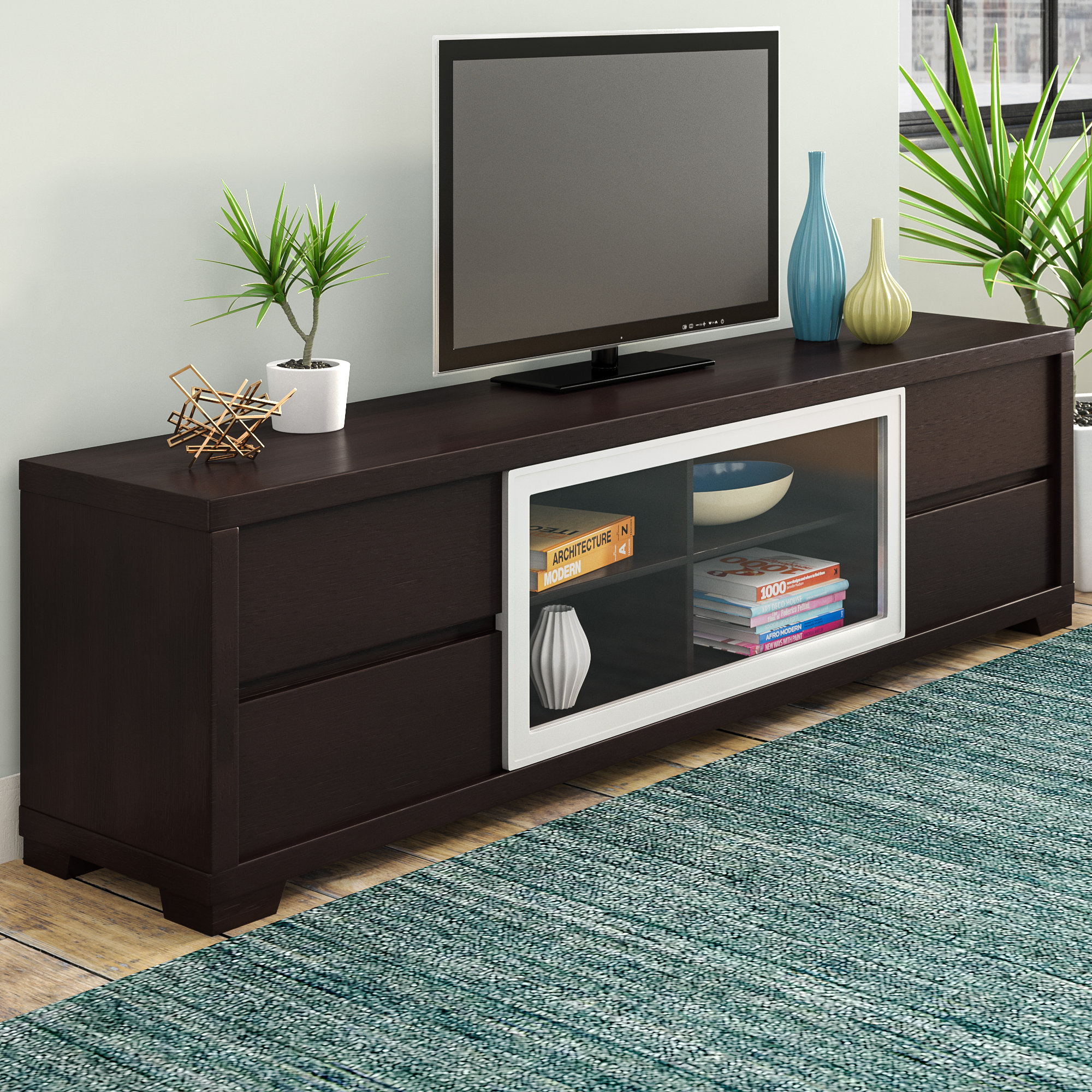Orren Ellis Abianna TV Stand for TVs up to 88" & Reviews | Wayfair