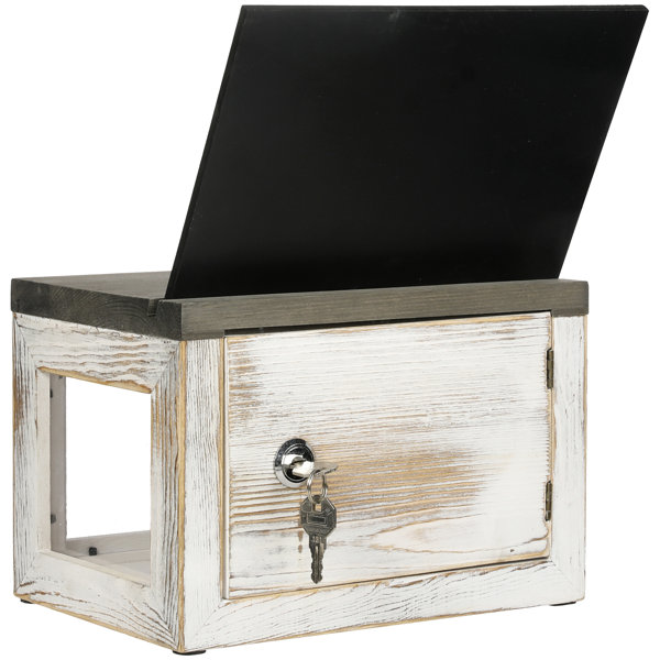 MyGift Solid Wood Drop Box w/ Chalkboard Sign | Wayfair