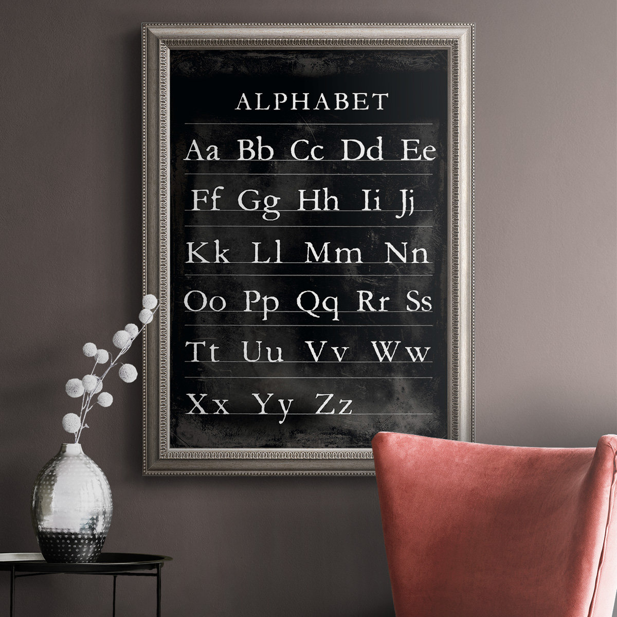 Winston Porter Alphabet Chart - Picture Frame Print on Canvas | Wayfair