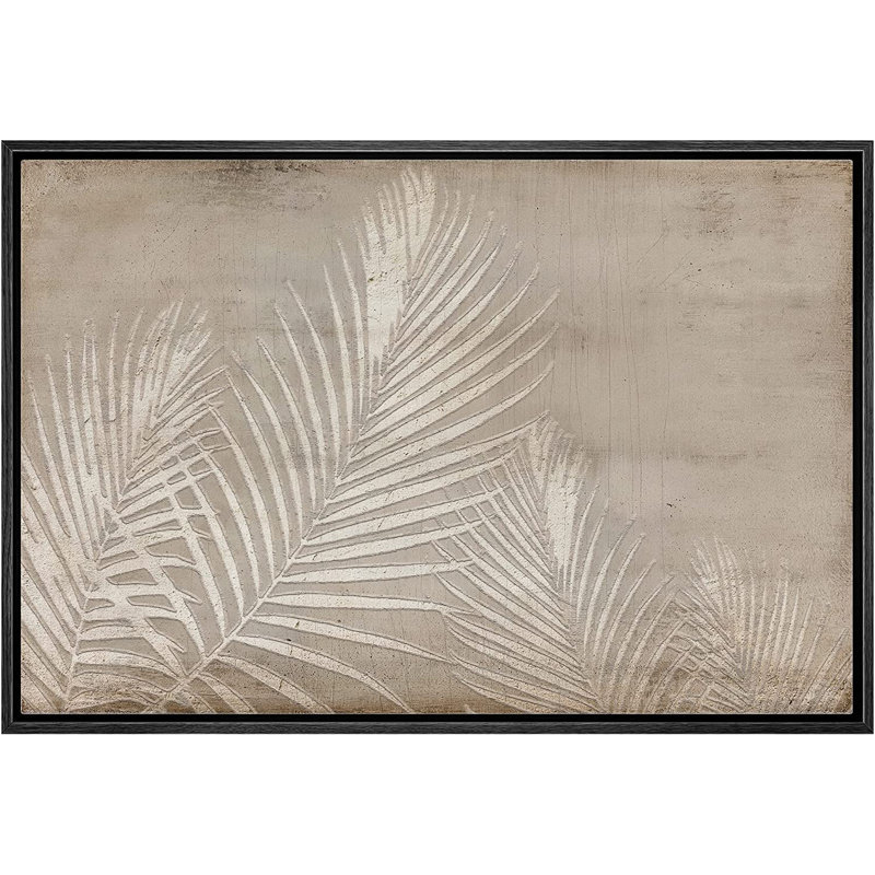 SIGNLEADER Tropical Jungle Palm Leaf - Floater Frame Painting on Canvas ...