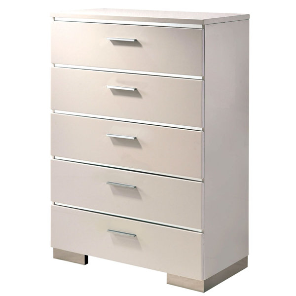 Ebern Designs Commode 5 tiroirs en bois et métal Johari | Wayfair.ca