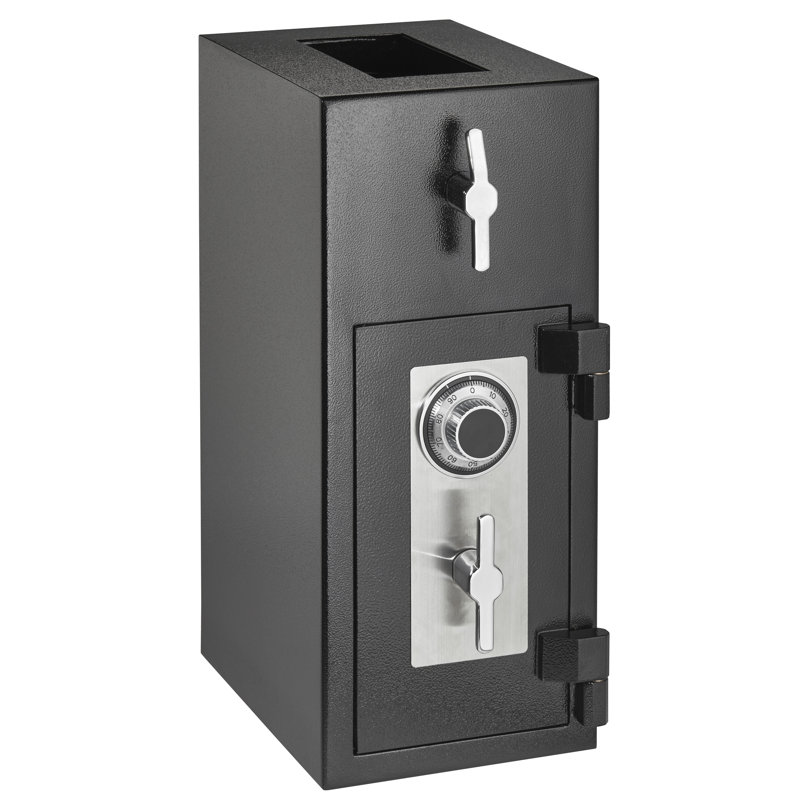 AdirOffice Rotating Drop Slot Safe Box with Dial/Combination Lock | Wayfair