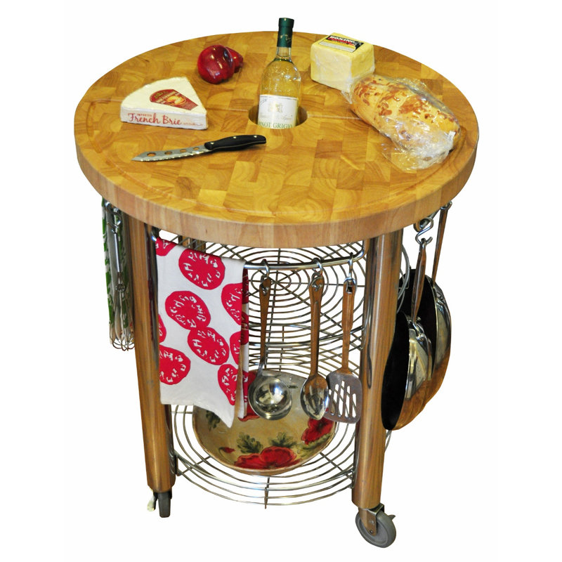 Chris & Chris 30'' Wide Rolling Prep Table & Reviews | Wayfair