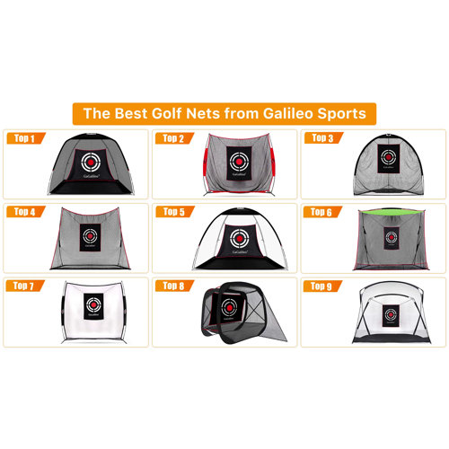 Galileo 12' X 7' Fabric Golf Practice Net with Carrying Case & Reviews ...