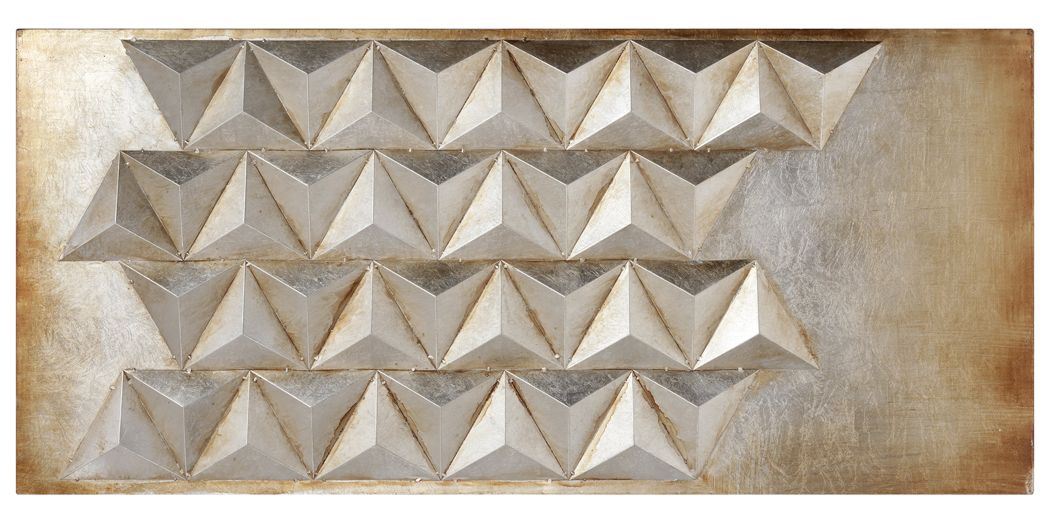 Ivy Bronx "Steel 2" Mixed Media Iron Hand Painted Wall Décor | Wayfair