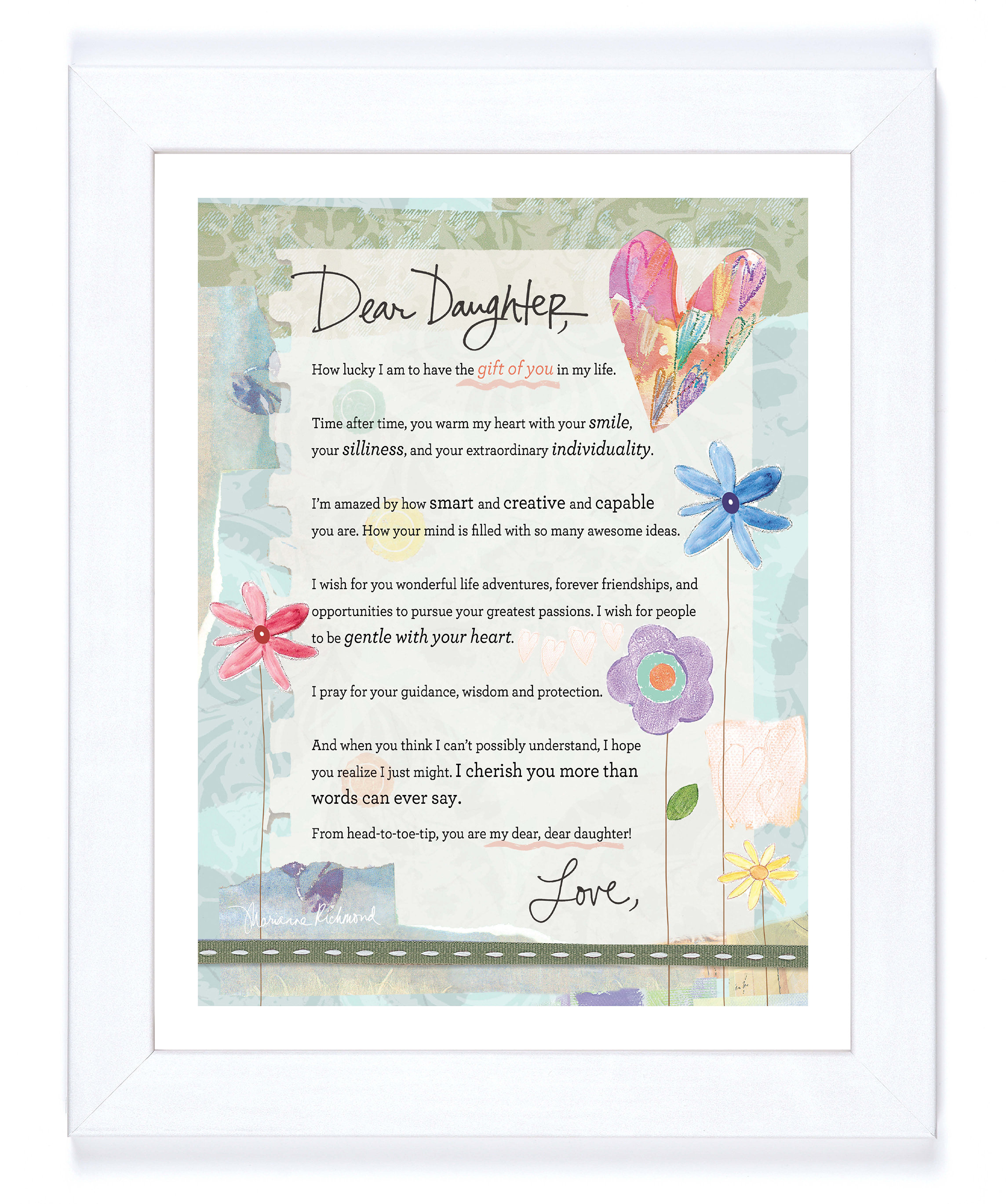 Trinx Dear Daughter - Textual Art | Wayfair