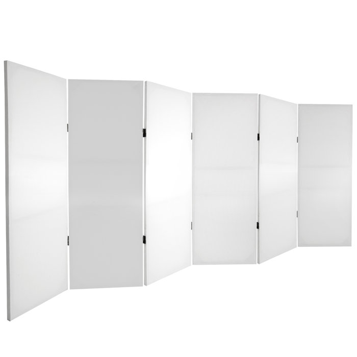 Ebern Designs Amanveer 3 Ft. Short Canvas Folding Screen | Wayfair