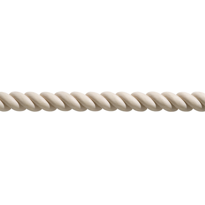 Ornamental Mouldings Hardwood Turned Rope Trim Moulding 0.69" H x 96" W ...