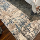 17 Stories Sevda Abstract Area Rug in Blue/Gray & Reviews | Wayfair