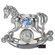 MatashiCrystal Crystal Studded Rocking Horse Desk Clock Figurine ...