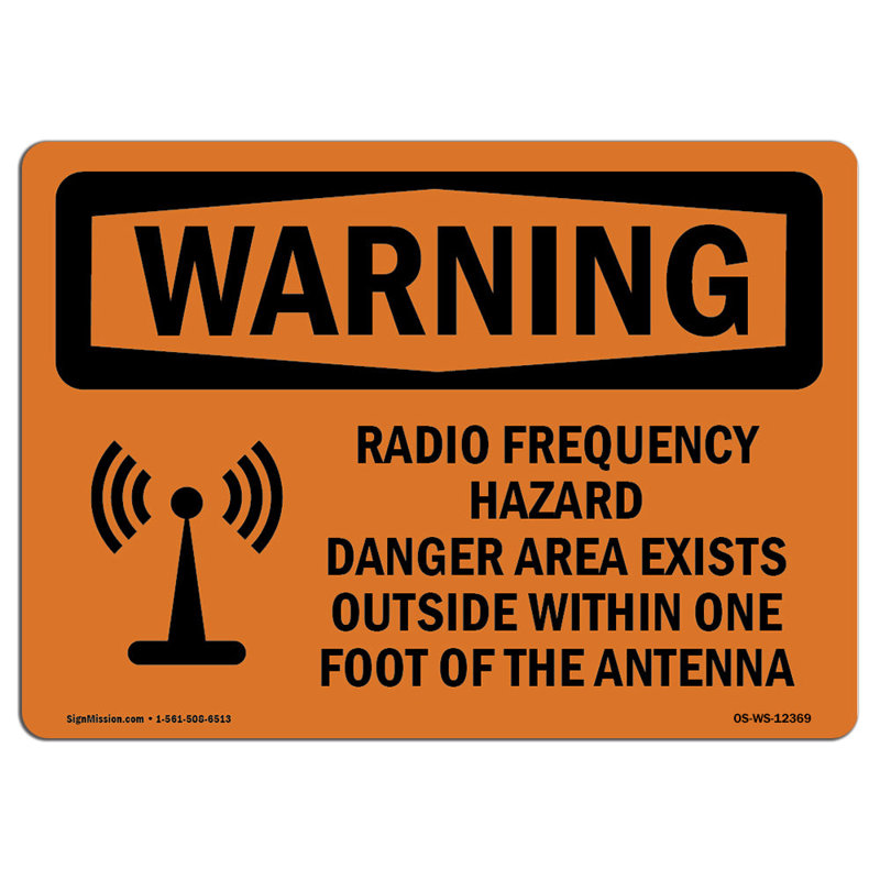 SignMission Radio Frequency Hazard Danger Sign | Wayfair