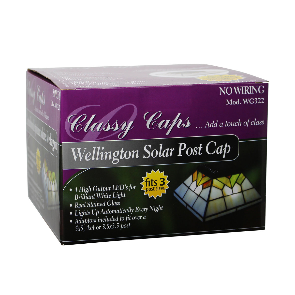 Classy Caps Wellington Solar Powered LED Fence Post Cap & Reviews | Wayfair