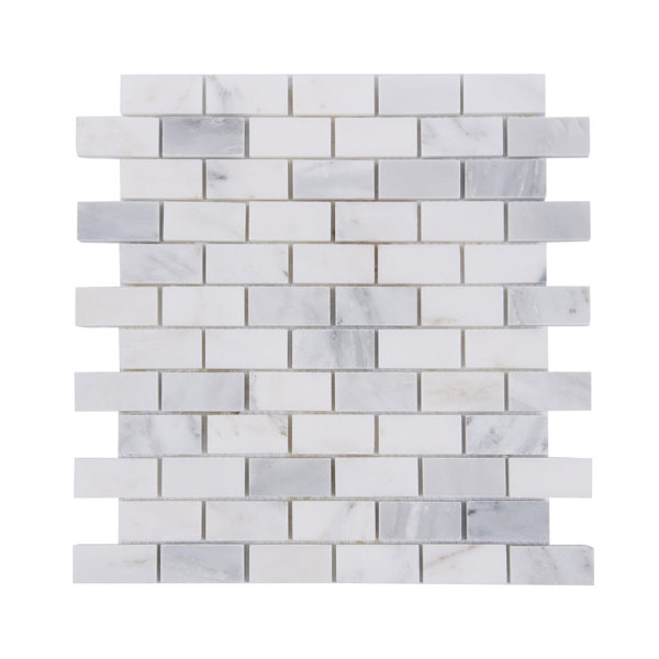 Tile & Top 12" x 12" Marble Brick Joint Mosaic Wall & Floor Tile | Wayfair