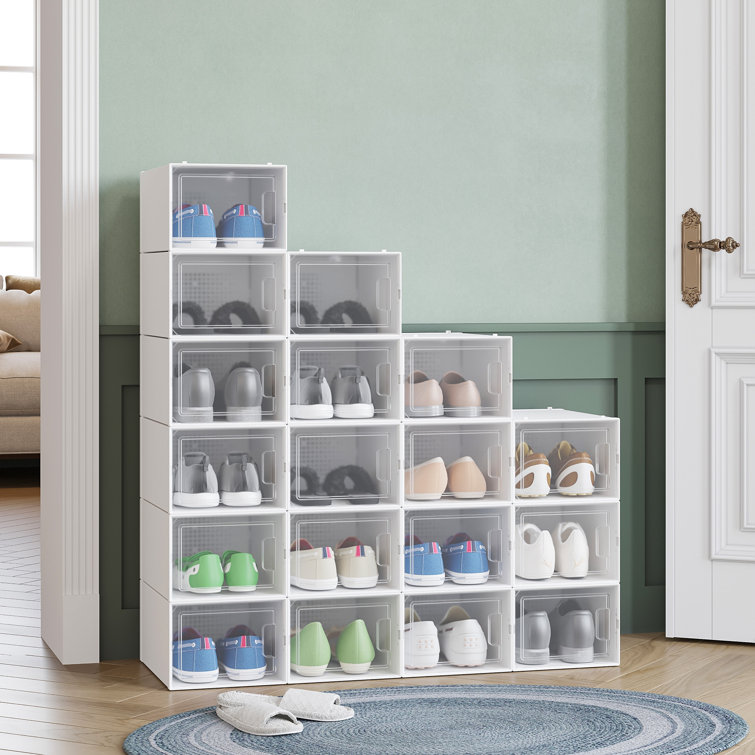 Rebrilliant Stackable Shoe Storage Box & Reviews | Wayfair