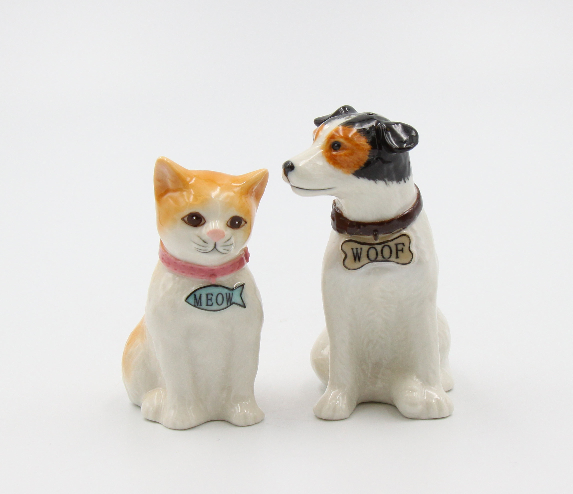 CosmosGifts Cosmos Gifts Woof and Meow Salt and Pepper Shaker Set | Wayfair