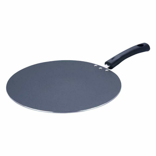 Vinod Iron Crepe Pan, Concave Tawa, Cake Pan with Heavy Duty Handle ...