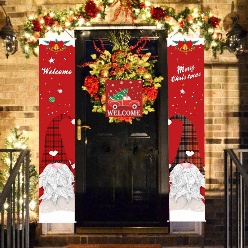 The Holiday Aisle® 2 Piece Christmas Porch Banner Set & Reviews | Wayfair