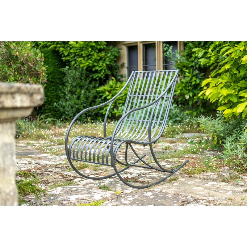 Brambly Cottage Outdoor Tolar Rocking Metal Chair | Wayfair.co.uk