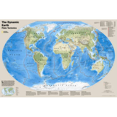 National Geographic Maps World Hemispheres Wall Map & Reviews | Wayfair