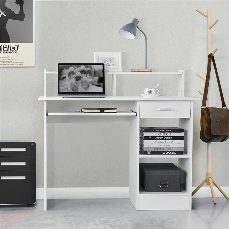Latitude Run® Derdine Desk with Hutch & Reviews | Wayfair
