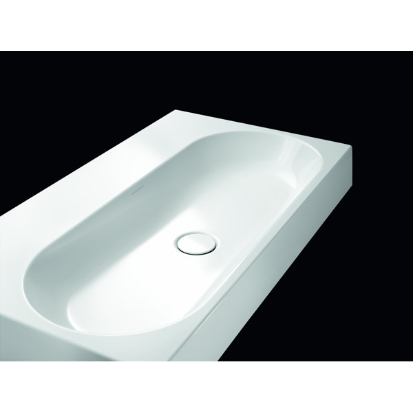 Kaldewei Pergamon Steel Enamel Rectangular Wall Hung Bathroom Sink ...