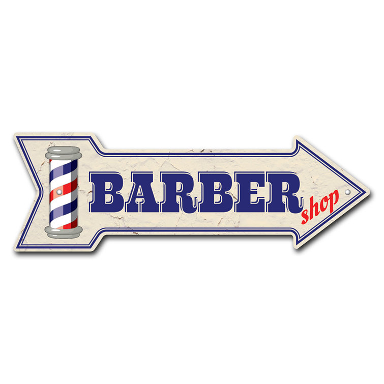 SignMission Barber Shop Arrow Sign | Wayfair