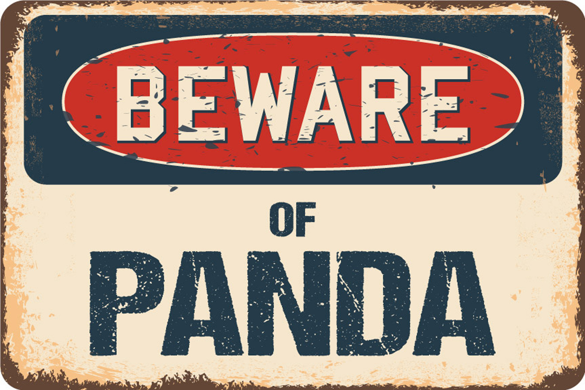 SignMission Beware of Panda Sign | Wayfair