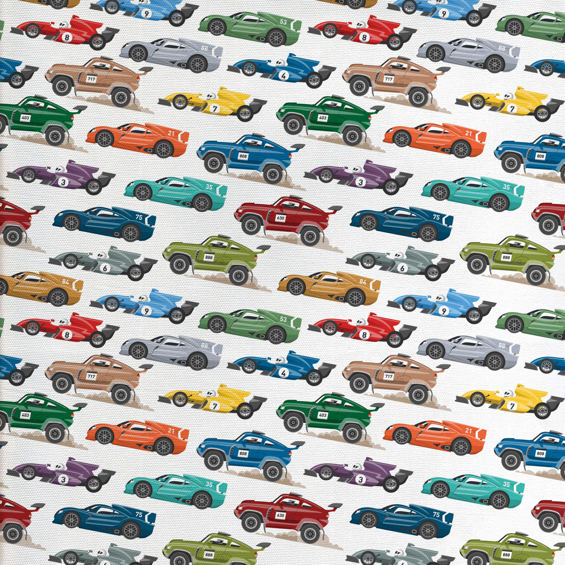 East Urban Home Race Car Fabric | Wayfair