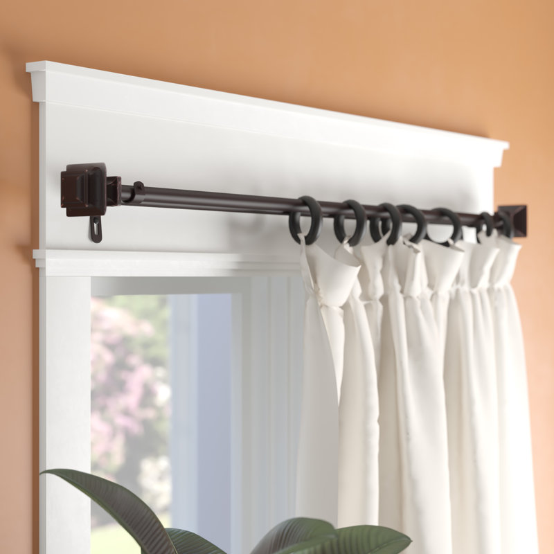 Alcott Hill Stanwood Core Square Double Telescoping Drapery Rod Set ...