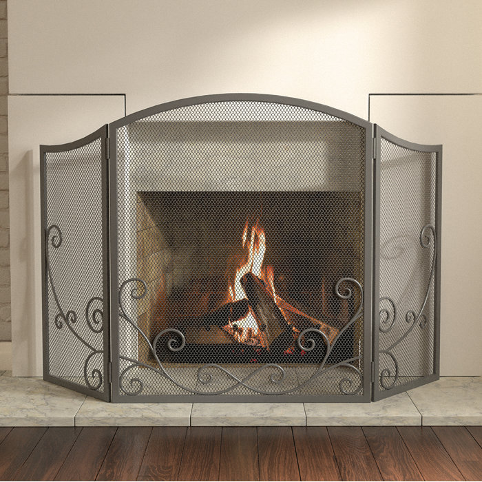 Iron Scroll Fireplace Screen – Fireplace Guide by Linda