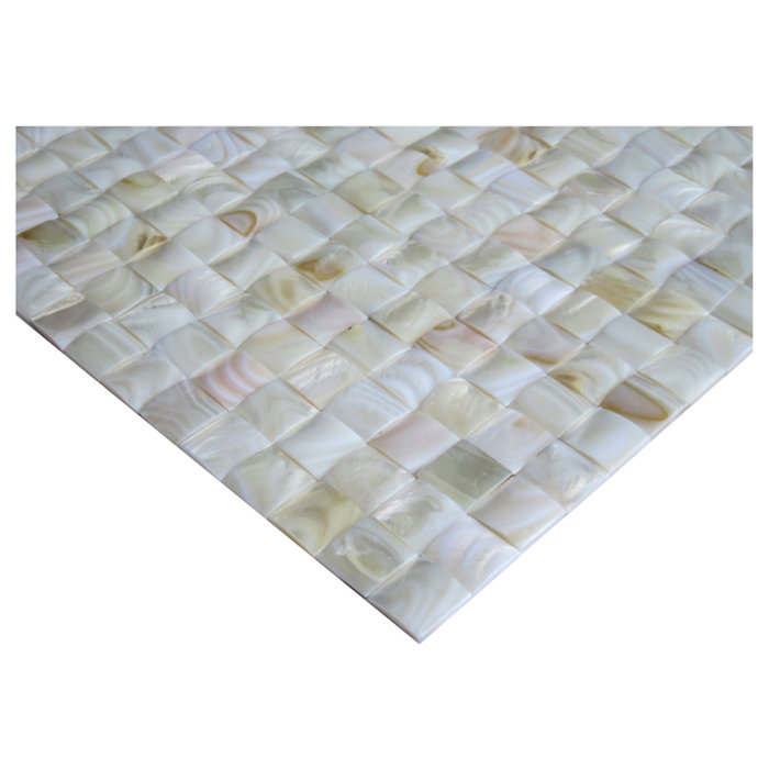 NovoTileStudio Livorno 0.8" x 0.8" Seashell Grid Mosaic Wall Tile | Wayfair