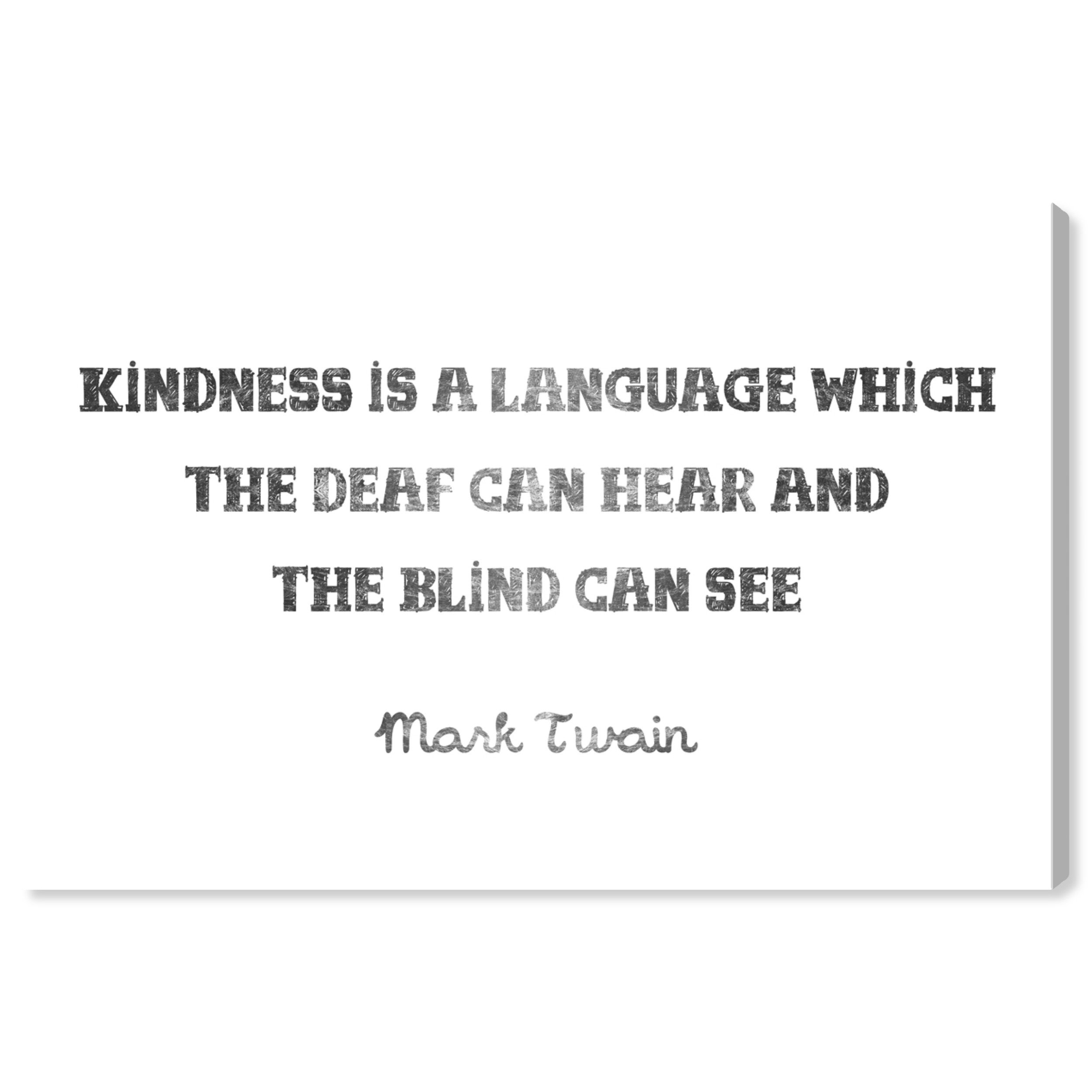 Ebern Designs Kindness Is A Language Silver Metallic by Oliver Gal ...