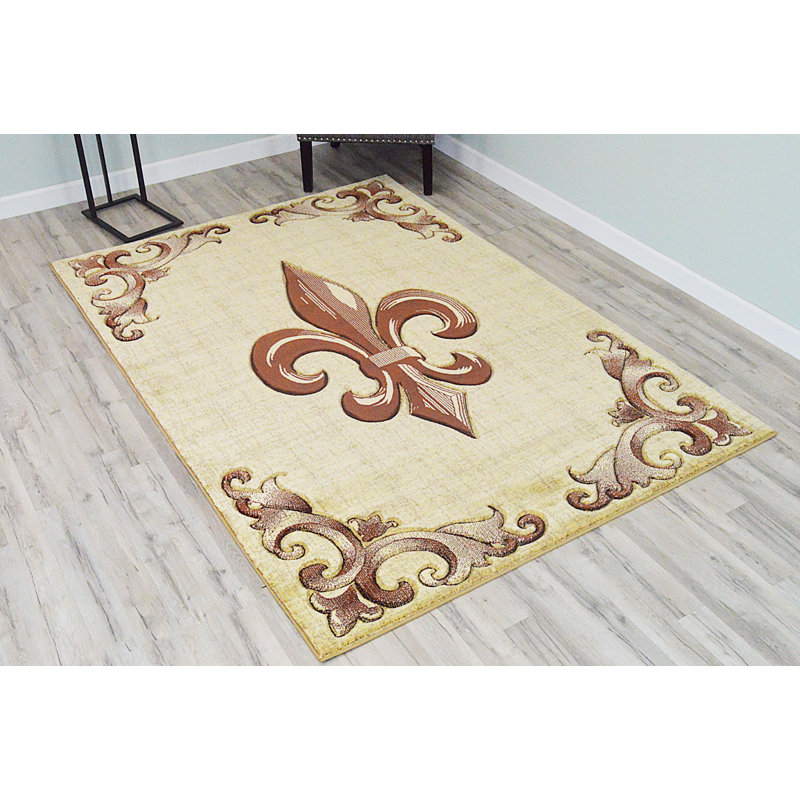 Fleur De Lis Living Walter Oriental Beige/Brown Area Rug & Reviews ...
