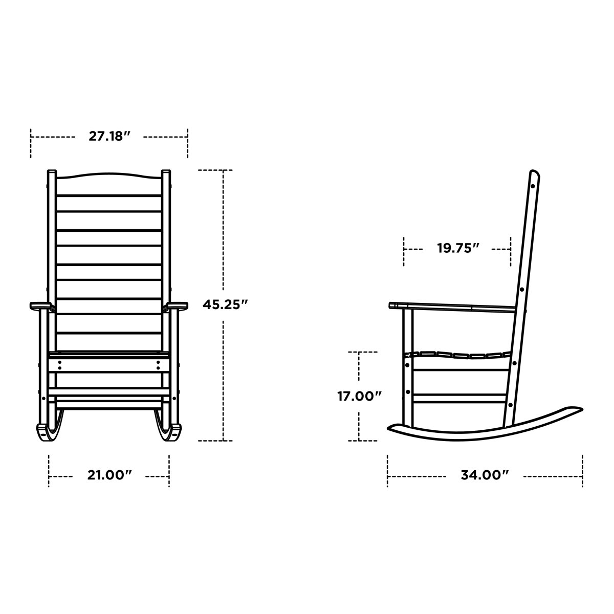 POLYWOOD® Outdoor Shaker Rocking Chair & Reviews | Wayfair