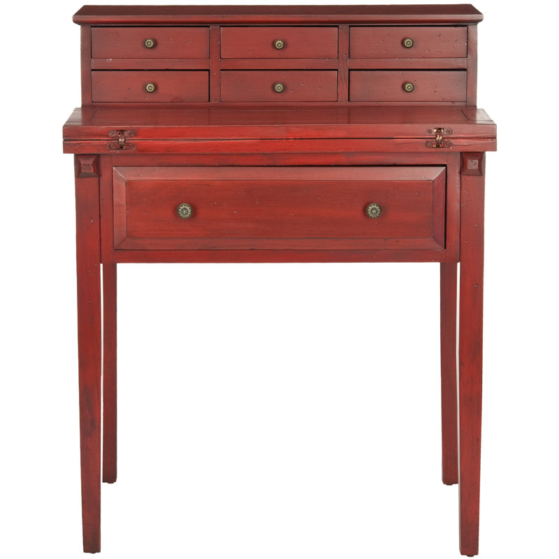 Gallo Solid Wood Secretary Desk with Hutch & Reviews | Joss & Main