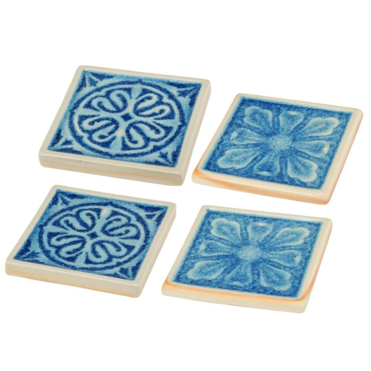 Bungalow Rose Square Shaped Ceramic Coaster | Wayfair