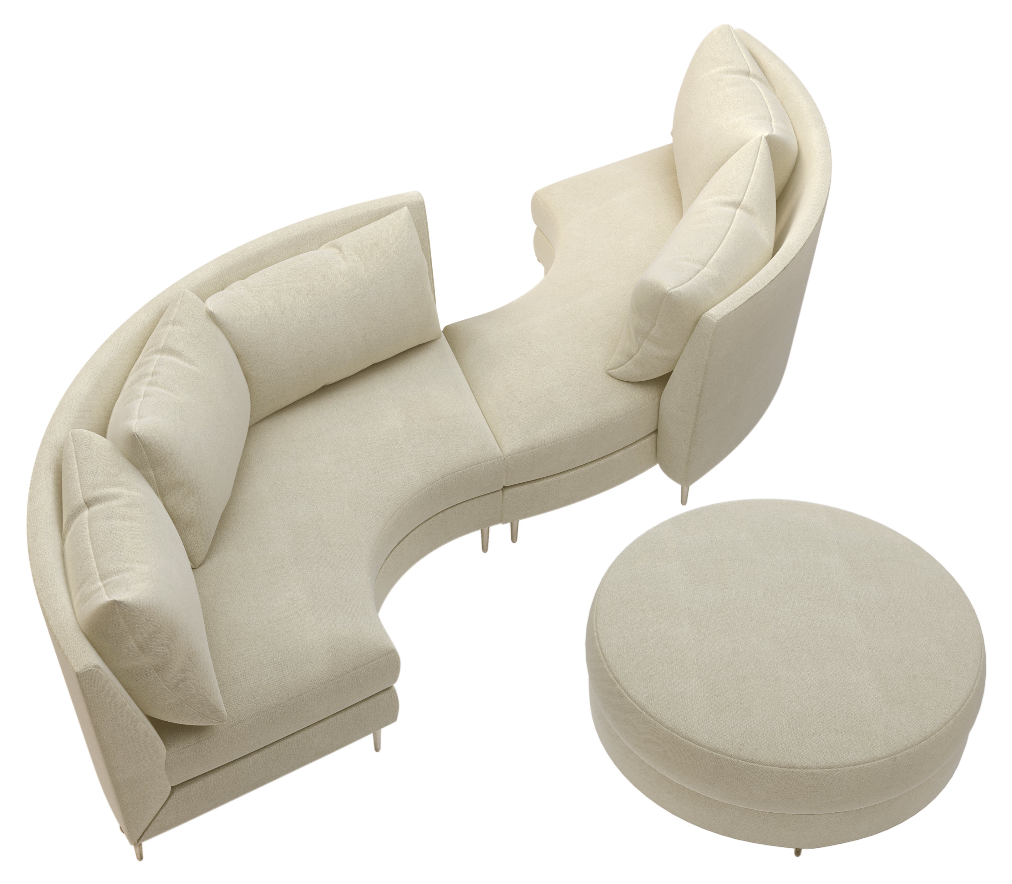 SeasonalLiving Fizz 168'' Wide Outdoor Curved Patio Sectional with ...