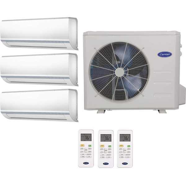 Carrier Multi Zone Comfort Series 24,000 BTU Energy Star Ductless Mini ...