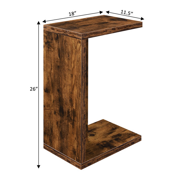 Wrought Studio Haught 26'' Tall C Table End Table with Storage ...
