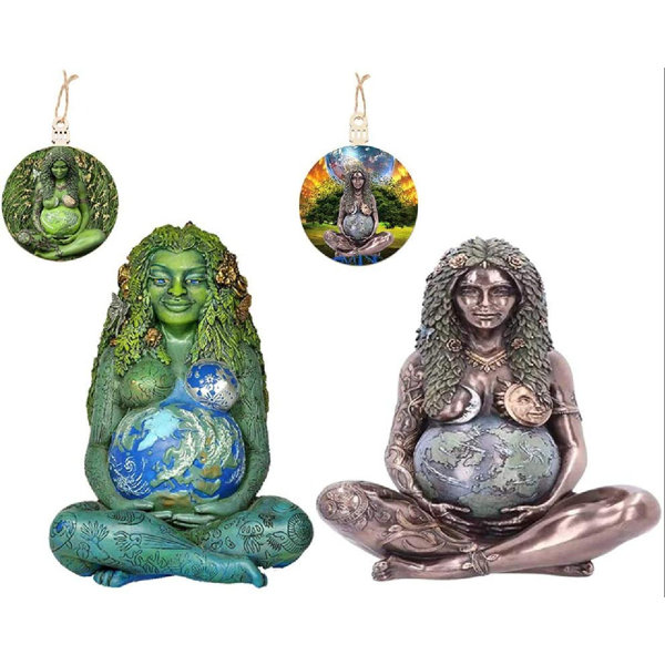 Trinx Mother Earth Statue, Gaia Statue Mother Earth Nature Resin ...