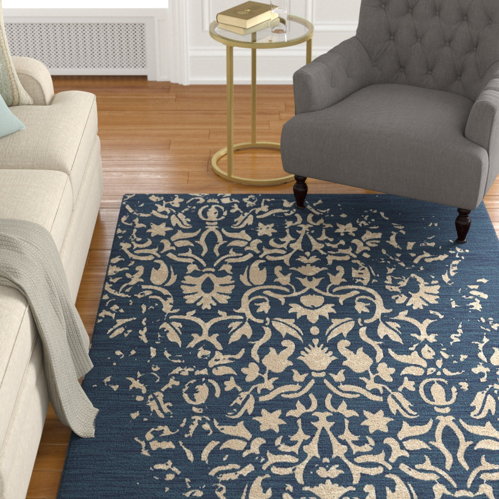 Charlton Home® Piercy Machine Woven / Power Loomed Performance Peacock ...