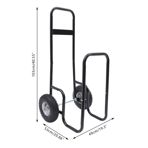 YYBUSHER Firewood Log Cart Carrier Wood Dolly Mover Holder | Wayfair