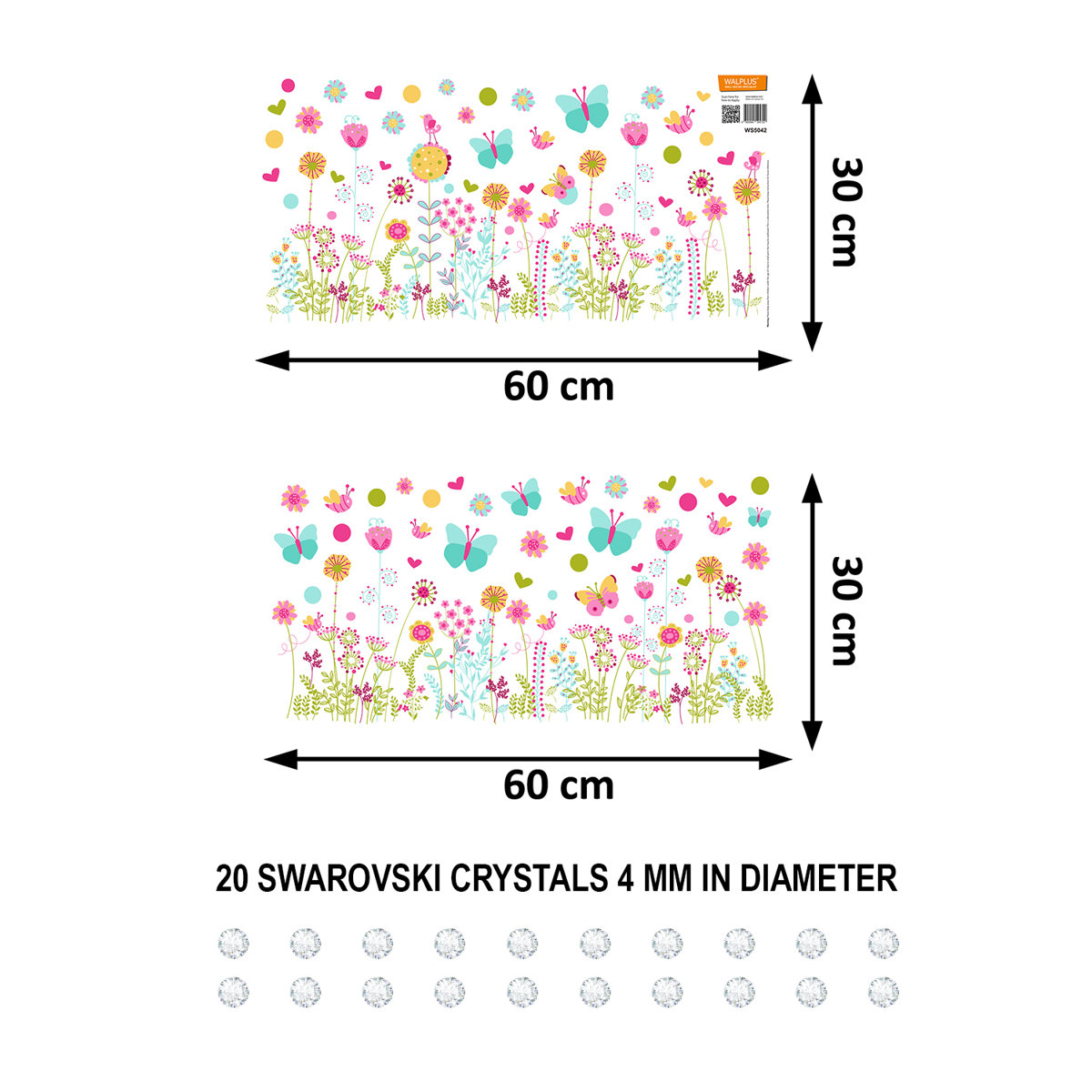 East Urban Home Swarovski Crystals and Colourful Summer Wall Sticker ...
