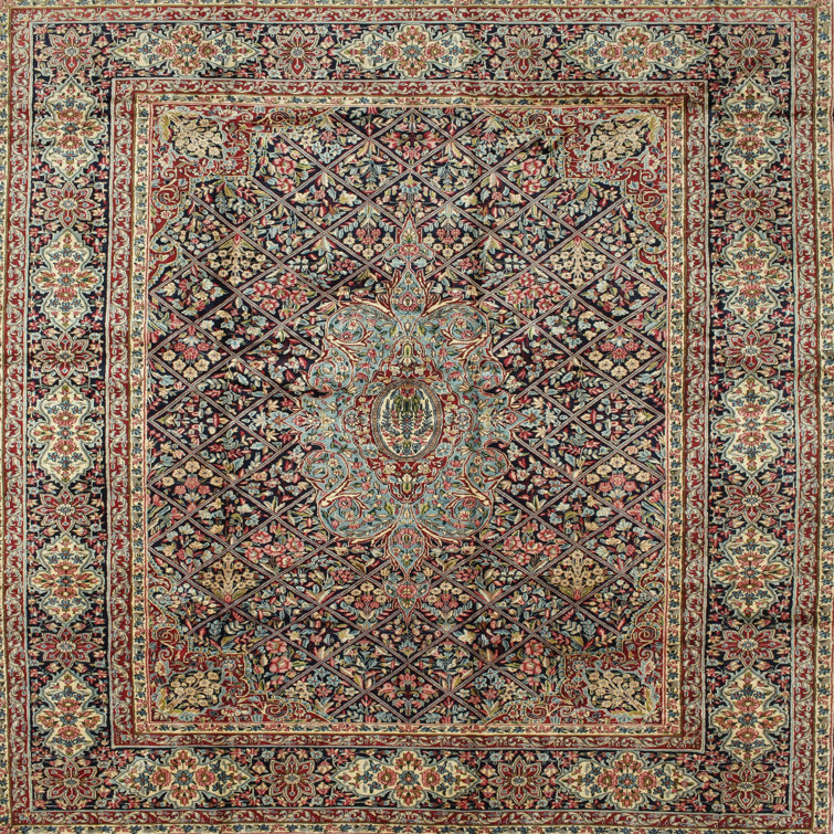 Bungalow Rose Hernn Traditional Brown/Black/Green Area Rug | Wayfair