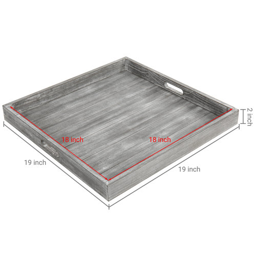 Gracie Oaks Denko Solid Wood Tray & Reviews | Wayfair