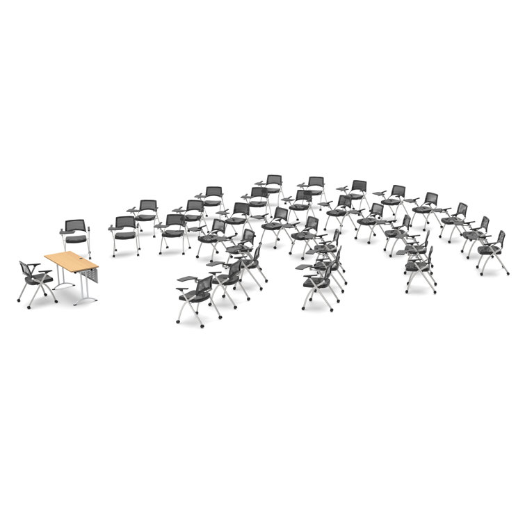 Team Tables Classroom Training Table and Chair Set with Modesty Panel ...