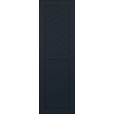 PCI Enterprises True Fit PVC Two Panel Chevron Modern Style Fixed Mount ...